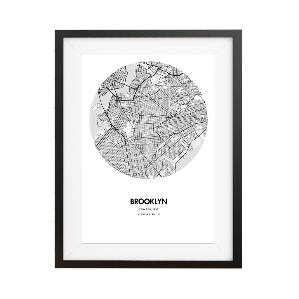 Buy Brooklyn Map Poster - 18 by 24 inch Map Print Online – Landmass
