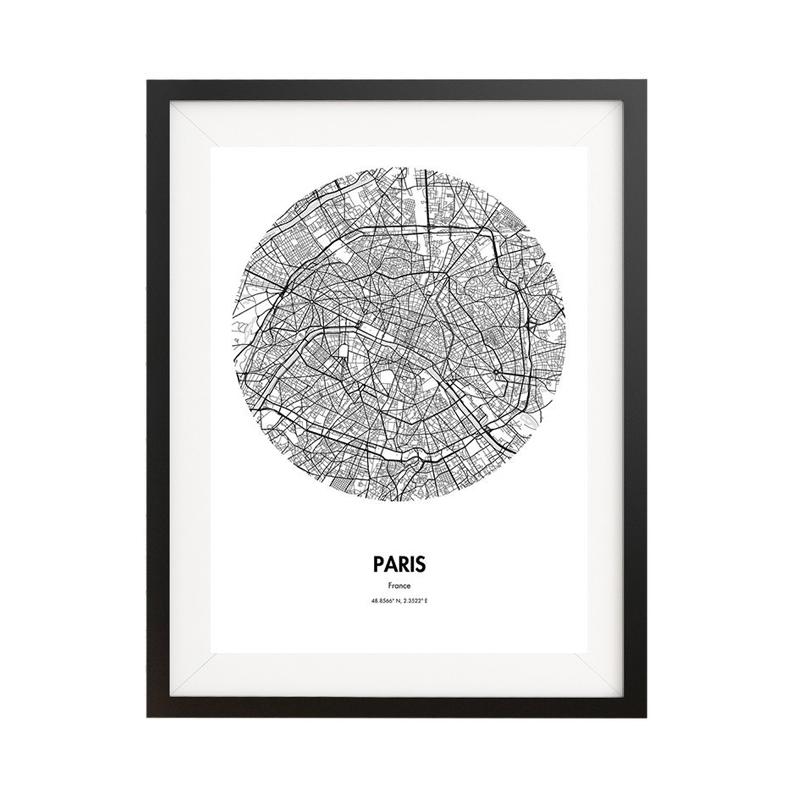 Buy Paris Map Poster - 18 by 24 inch City Map Print Online – Landmass